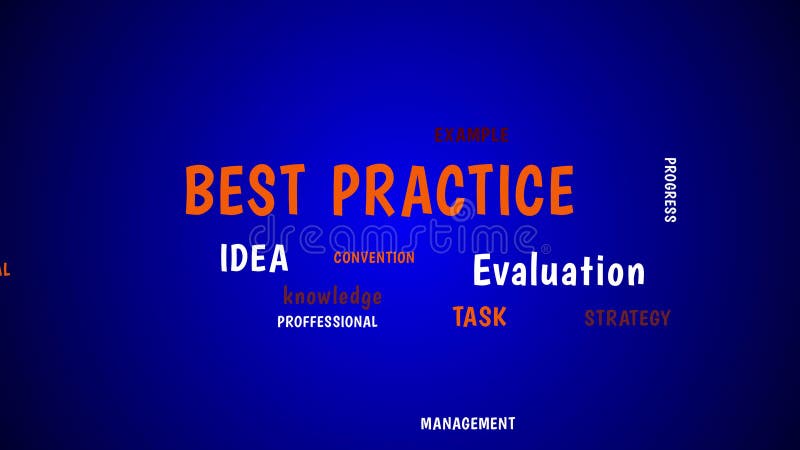 Best Practice Words Cloud Animation on White Background. Stock Video ...