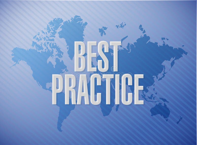 Best Practice World Map Sign Concept Stock Illustration - Illustration ...