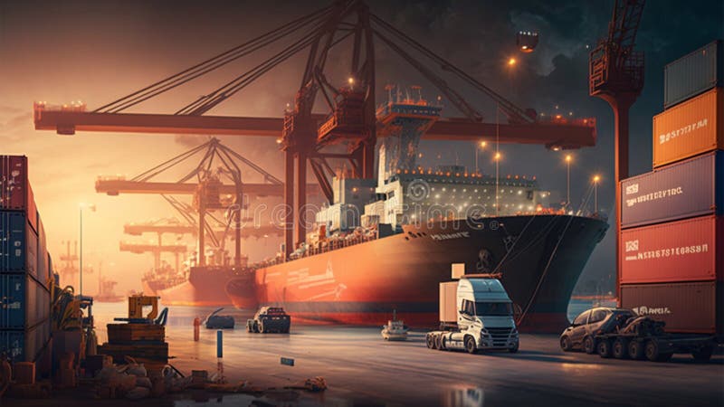 Best Practices for Cargo Safety at a Container Port Stock Illustration ...