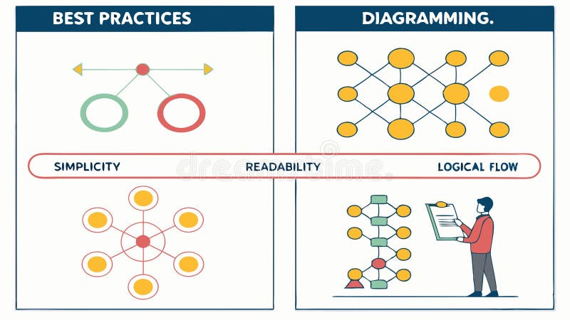 Best Practices Diagrams: Simplicity, Modularity, Logical Flow, Vector ...