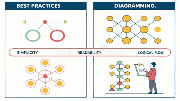 Best Practices Diagrams: Simplicity, Modularity, Logical Flow, Vector ...