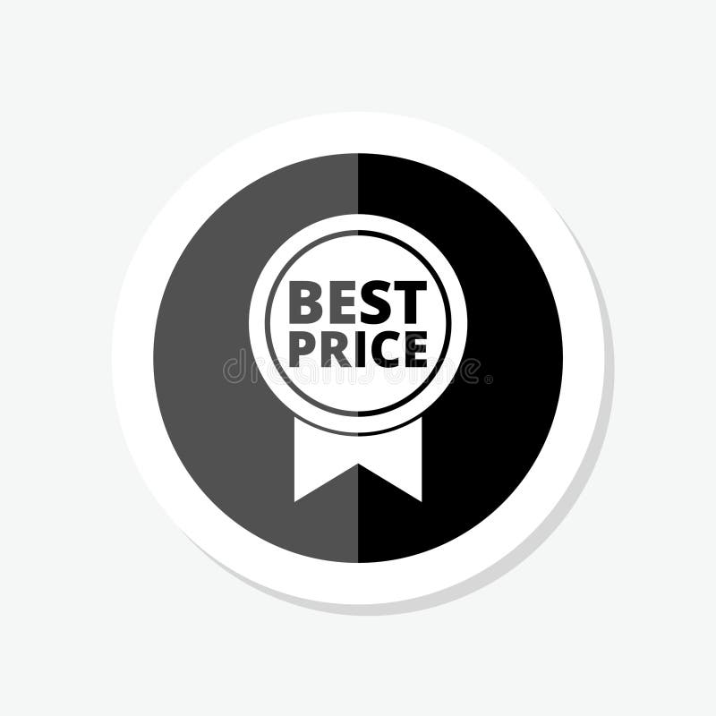 Best Price Black Round Web Sticker Icon Stock Illustration ...