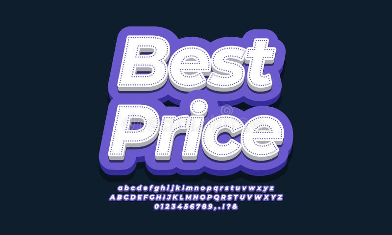 Best Price Font Text Label Ads 3d Purple Design Stock Vector ...