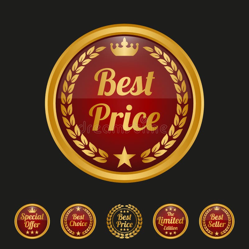 Best Price Label on Black Background Stock Illustration - Illustration ...