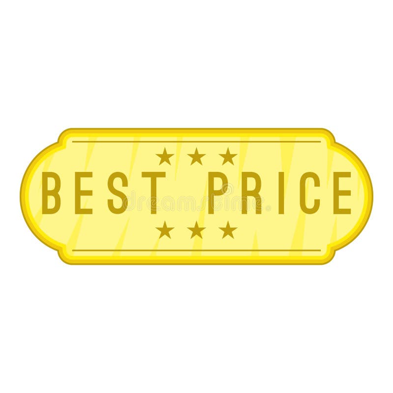 Best Price Label Icon, Cartoon Style Stock Vector - Illustration of ...