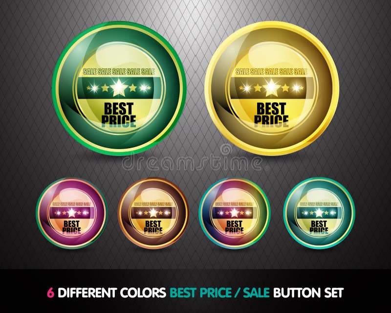 Best price sale button set stock vector. Illustration of bestseller ...