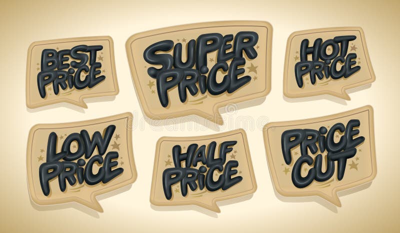 Best Price, Super Price, Low Price, Etc. - Discount Vector Symbols ...