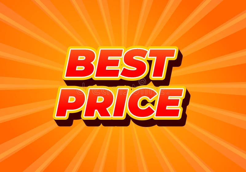 Best Price. Text Effect in 3D Look with Eye Catching Color Stock Vector ...