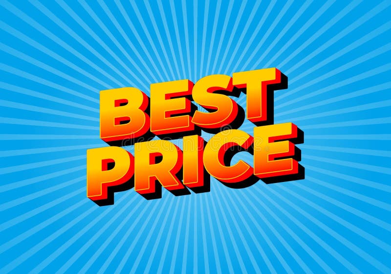 Best Price. Text Effect in 3D Look with Eye Catching Color Stock Vector ...