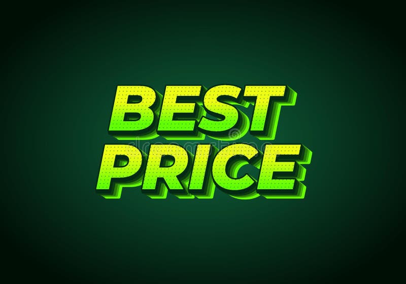 Best Price. Text Effect in 3D Look with Eye Catching Color Stock Vector ...