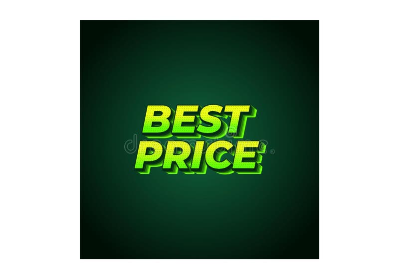 Best Price. Text Effect in 3D Look with Eye Catching Color Stock Vector ...