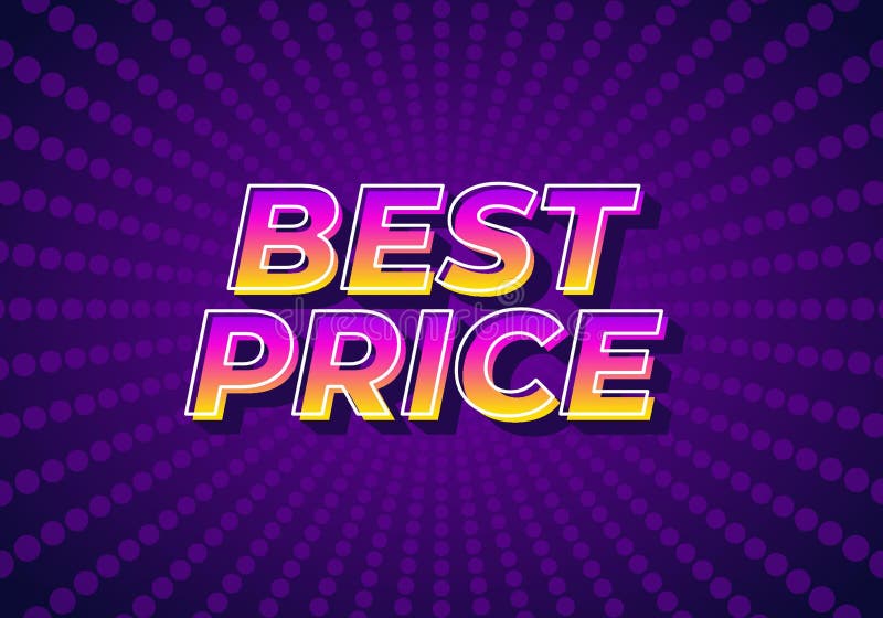 Best Price. Text Effect in 3D Look with Eye Catching Color Stock Vector ...