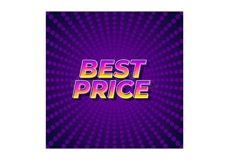 Best Price. Text Effect in 3D Look with Eye Catching Color Stock Vector ...