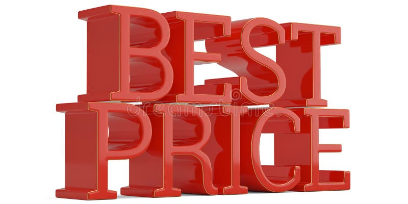 Best Price Text Isolated on White Background 3D Illustration Stock ...