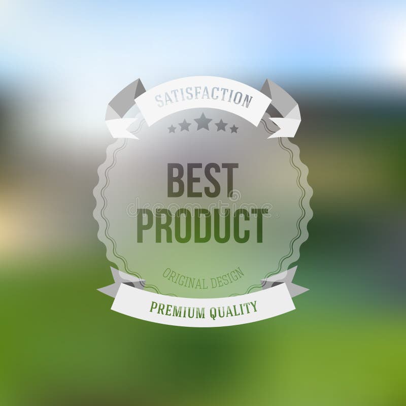 Best Product Sticker Isolated on Blurred Stock Vector - Illustration of ...