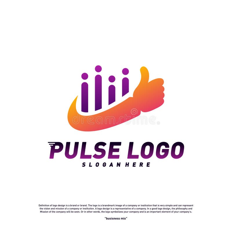Best Pulse Logo Design Concept Vector. People Beat Logo Template Vector ...