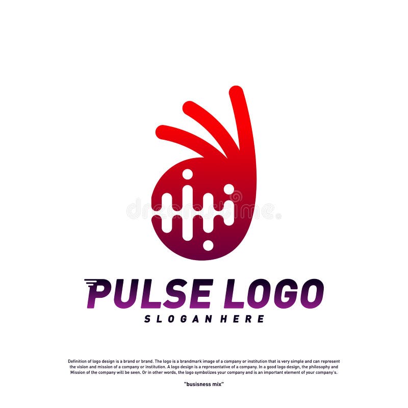 Best Pulse Logo Design Concept Vector. People Beat Logo Template Vector ...
