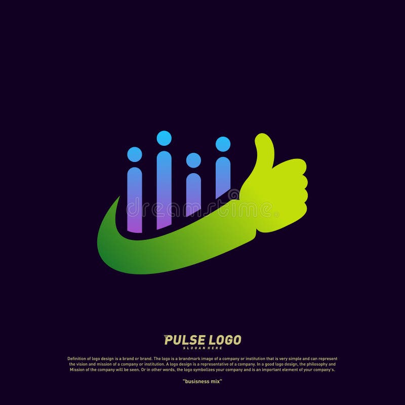 Best Pulse Logo Design Concept Vector. People Beat Logo Template Vector ...