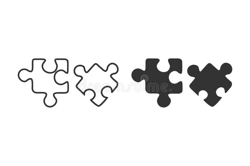 Best Puzzle Icon Set. Vector Illustration.Modern Flat Style Stock ...