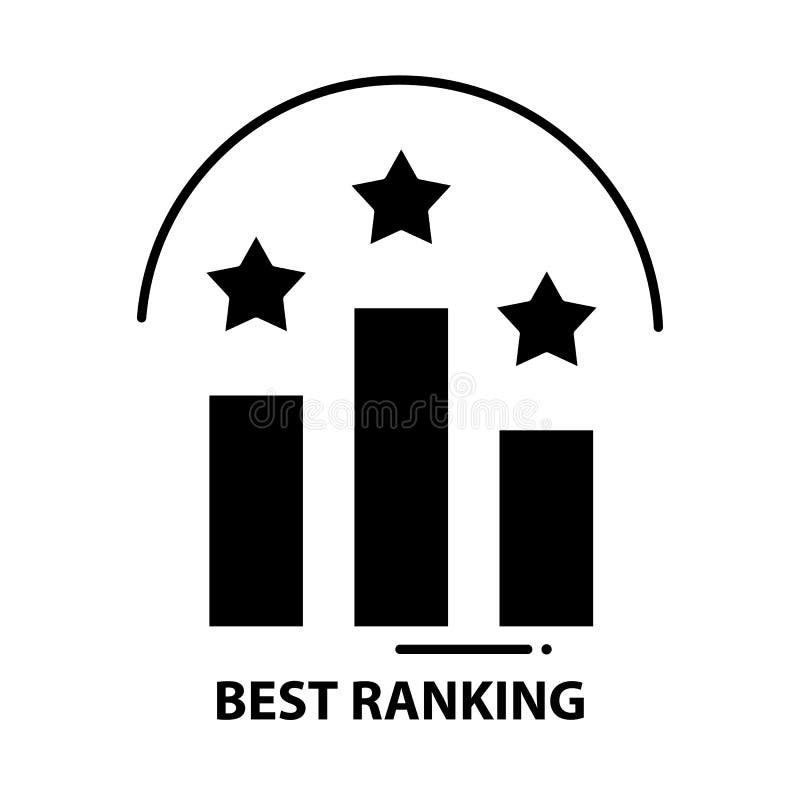 Best Ranking Icon, Black Vector Sign with Editable Strokes, Concept ...