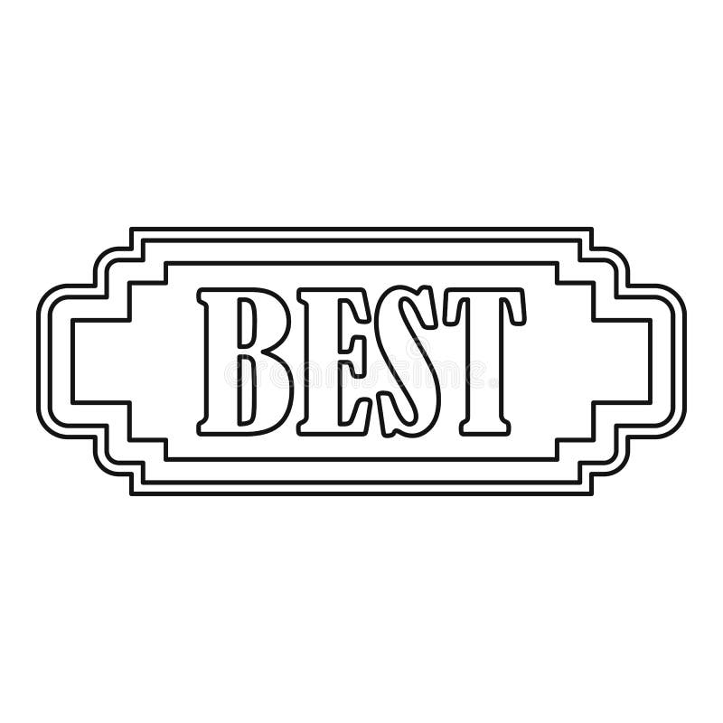 Best Rectangle Label Icon, Outline Style Stock Illustration ...