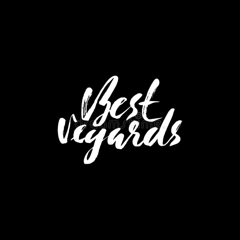 Best Regards. Hand Drawn Modern Dry Brush Lettering. Handwritten ...