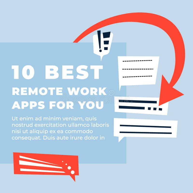Best Remote Work Applications or Programs for You Stock Vector ...