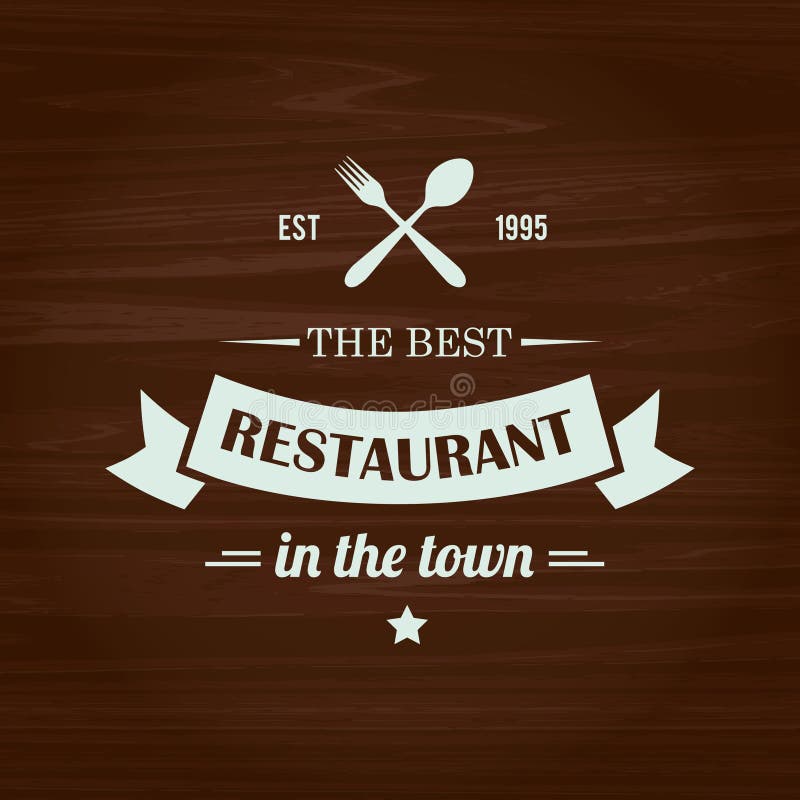 The Best Restaurant in the Town Text. Vector Illustration Decorative ...