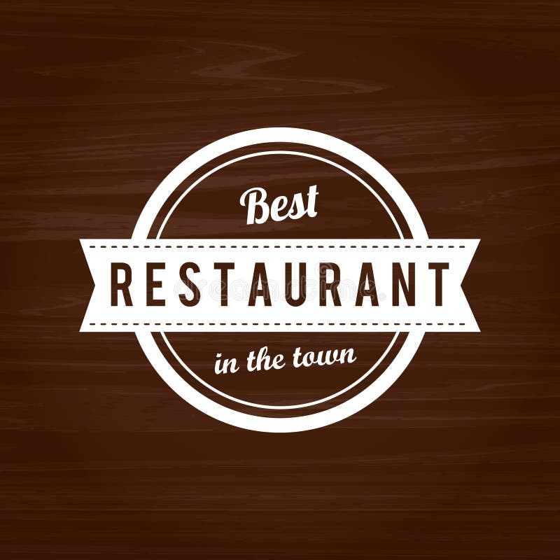 Best Restaurant in the Town Text. Vector Illustration Decorative Design ...
