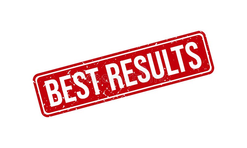 Best Results Rubber Stamp. Red Best Results Rubber Grunge Stamp Seal ...