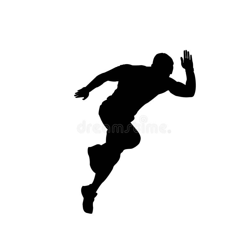 Running silhouette stock vector. Illustration of summer - 266042785