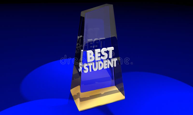 Best School Award Trophy Top Education Prize Stock Illustration ...