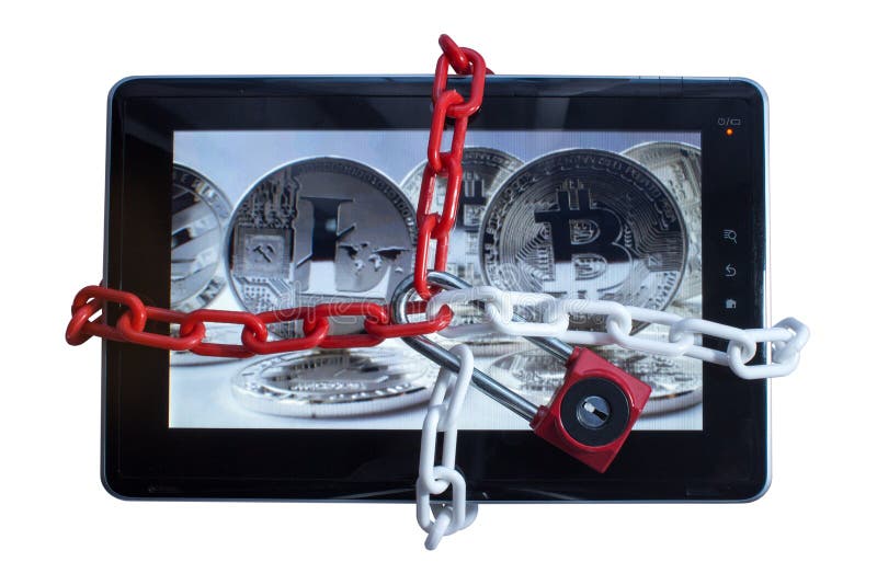 Secure Locking of Tablet As Virus Protection Stock Photo - Image of ...