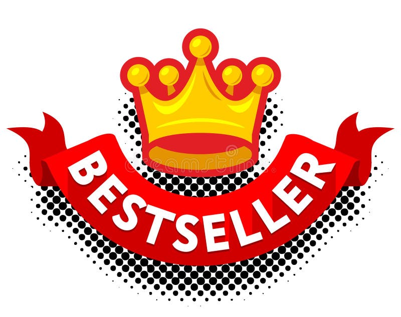Best seller comic sticker stock vector. Illustration of label - 305902560