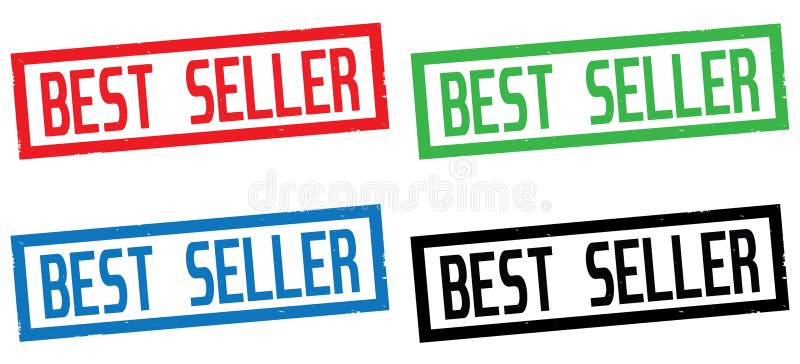 BEST SELLER Text, on Rectangle Border Stamp Sign. Stock Illustration ...
