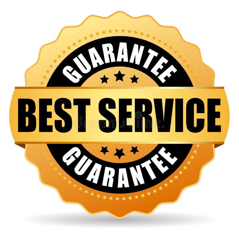 Best Service Guarantee Vector Seal Stock Vector - Illustration of high ...