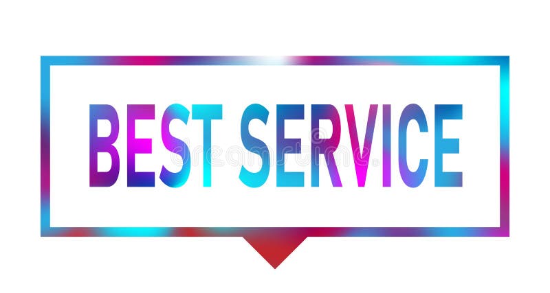 Best Service Icon. Line Label on Isolated Background. Vector ...