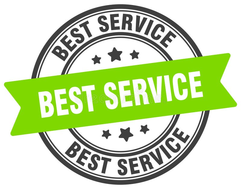 Best Service Stamp. Best Service Label on Transparent Background. Round ...