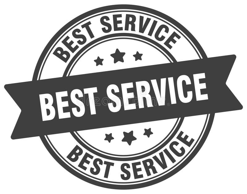 Best Service Stamp. Best Service Label on Transparent Background. Round ...