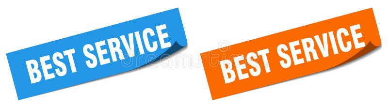 Best Service Sticker. Best Service Sign Set Stock Vector - Illustration ...