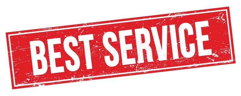 BEST SERVICE Text on Red Grungy Rectangle Stamp Stock Illustration ...