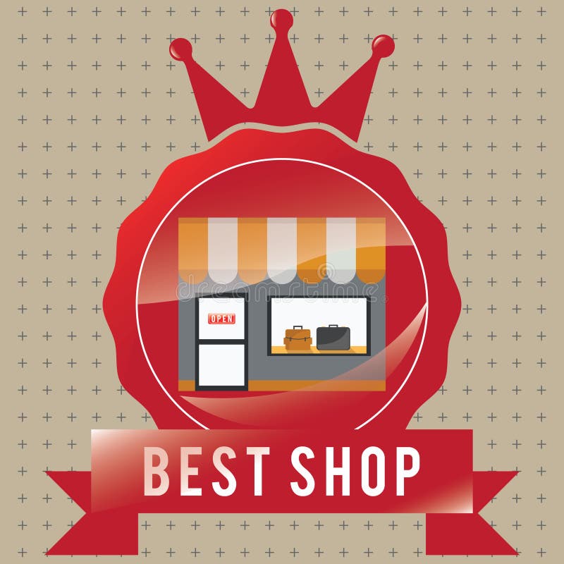 Best Shop Label. Vector Illustration Decorative Design Stock Vector ...