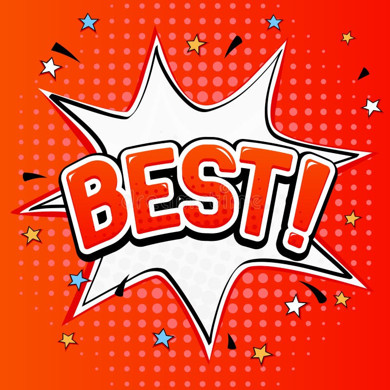 BEST Sign. Speech Bubble in Comic Book Style Stock Vector ...