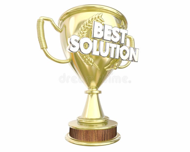 Best Solution Problem Solved Idea Trophy Award Stock Illustration ...
