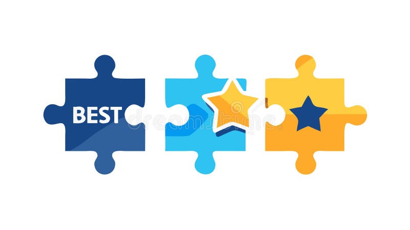 Best Solution Stars: Puzzle Pieces of Excellence, Vector Design ...