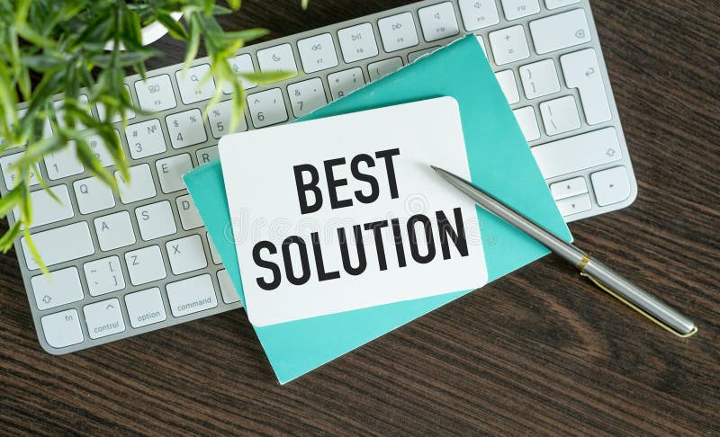 Best Solution Text on a Card. Business Concept for Alternatives or the ...