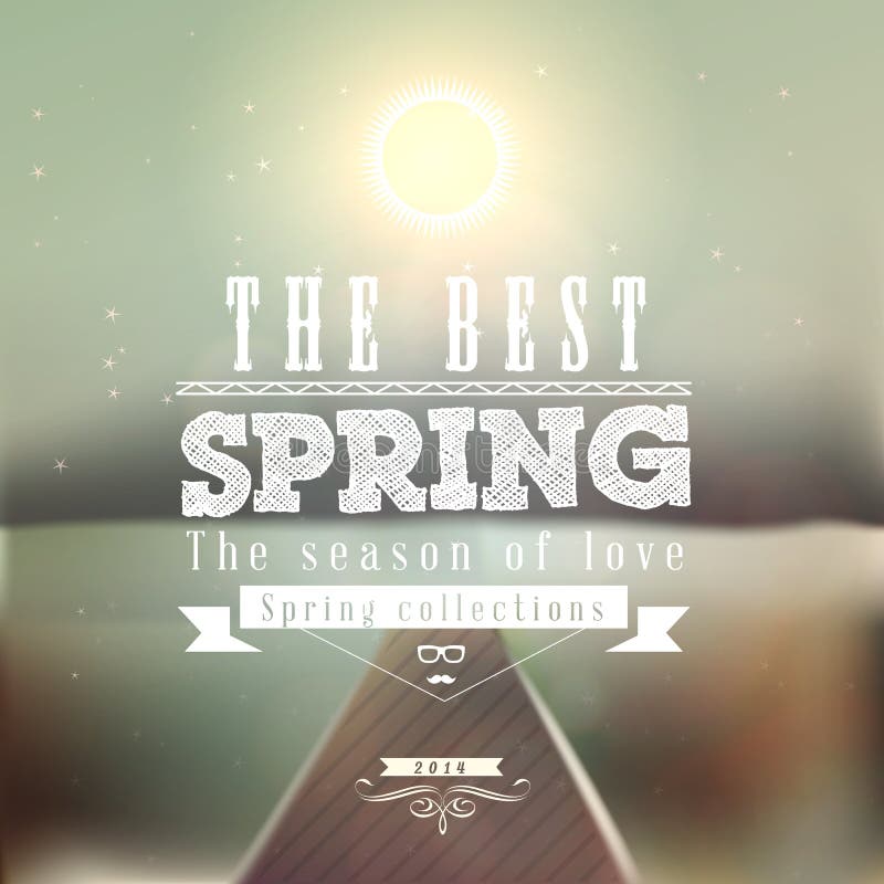 The Best Spring Typographic Design with Colourful Stock Vector ...