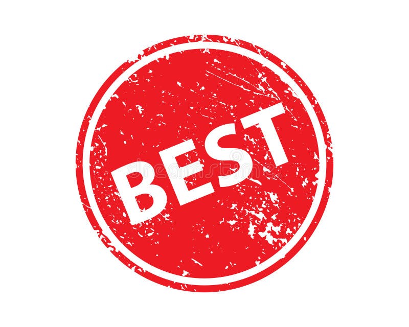 The Best Sign Sticker. Stamp Vector Texture Stock Vector - Illustration ...