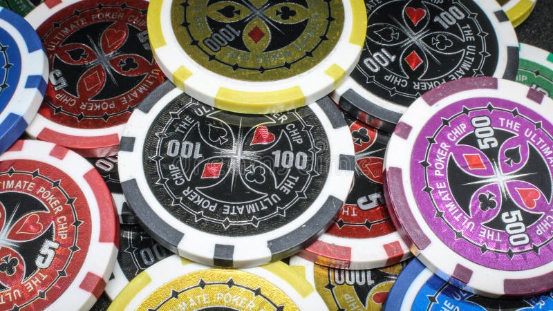 Poker chips and two cards stock image. Image of chips - 174559669