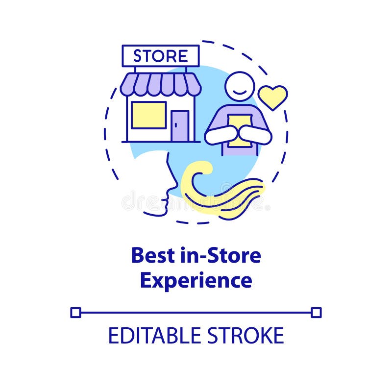 Best in Store Experience Concept Icon Stock Vector - Illustration of ...